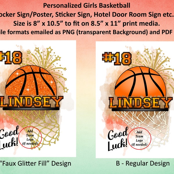 Girls Basketball Door Signs - Etsy