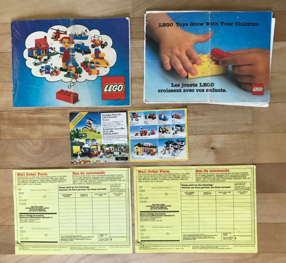 Vintage 1980s LEGO Manuals and Order Forms, English and French - Etsy