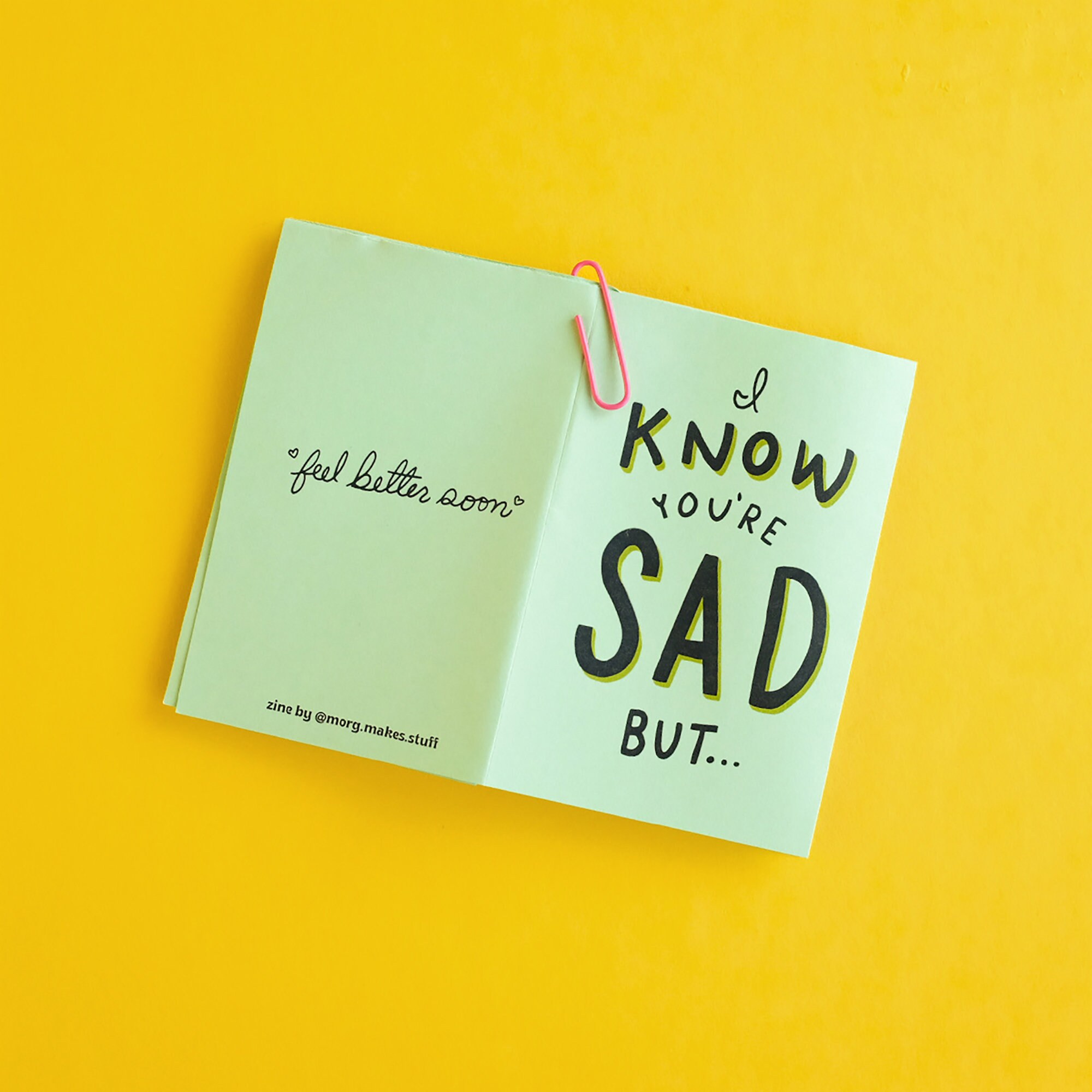 I Know You're Sad Zine - Etsy
