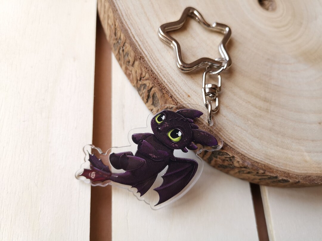 Double-sided Keychain. Night Fury. Chibi | How to Train Your Dragon - Etsy