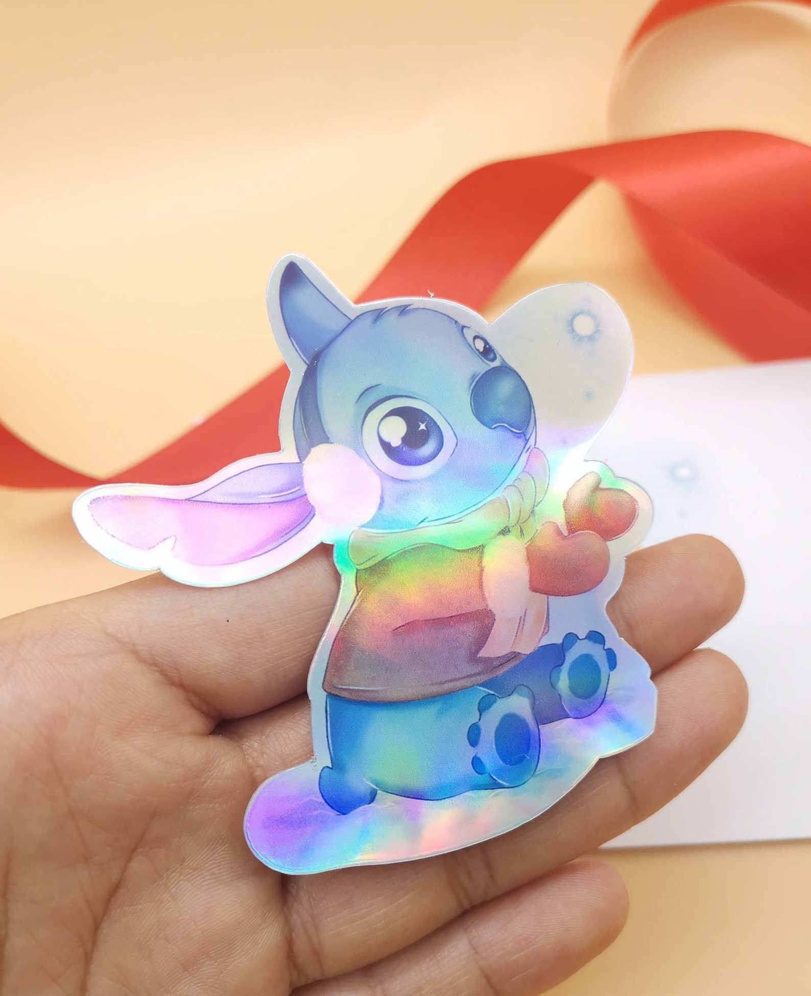 Christmas ensemble. Stitch. Postal. Sticker | Etsy