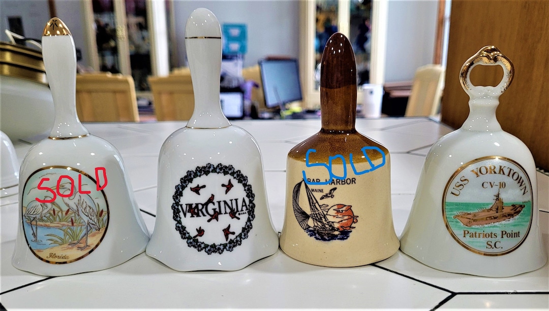 6 Different State Bells - Porcelain & Ceramic - Etsy