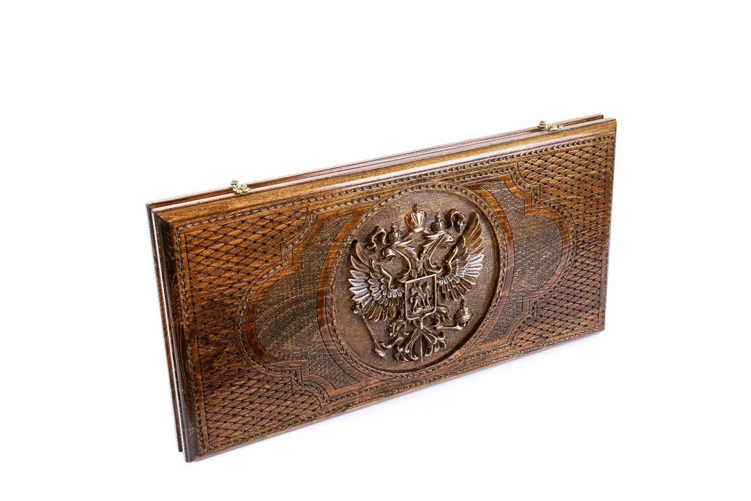 Luxury Backgammon Russian Coat of Arms - 23.6 Inch - Handmade Inlaid ...