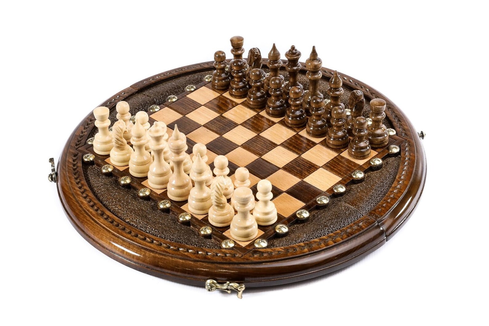 Personalized Luxury Round Carved Chess Set High Quality - Etsy