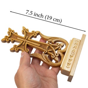 Wooden "khachkar" Cross for Desk Best Armenian Gift Souvenir - Etsy