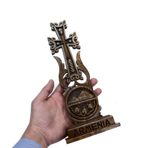 Wooden "khachkar" Cross for Desk Best Armenian Gift Souvenir - Etsy