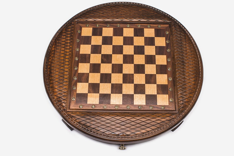 Gorgeous Big Circular Chess Set 23.6 Inch. Walnut Wood - Etsy