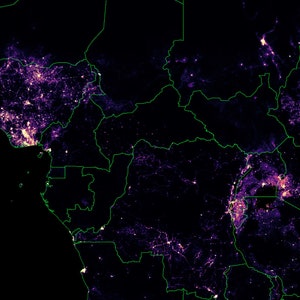 Population Density Heatmap of the World high Resolution Digital Print ...