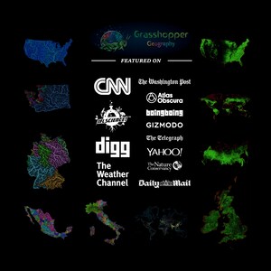 Population Density Heatmap of the World high Resolution Digital Print ...