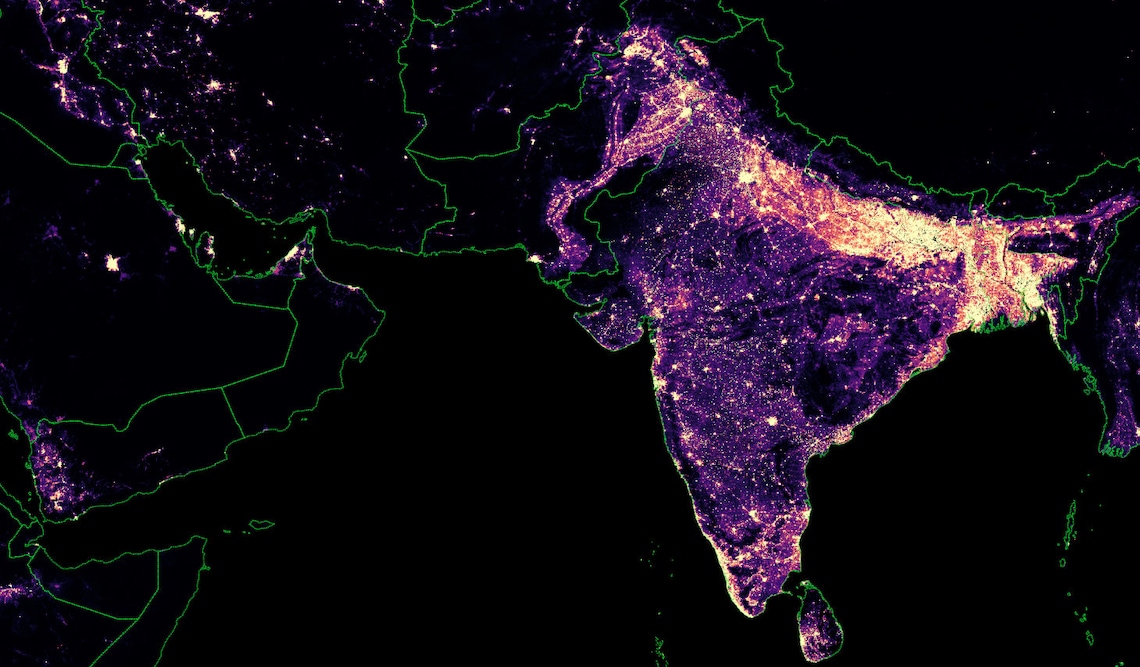 Population Density Heatmap of the World high Resolution Digital Print ...