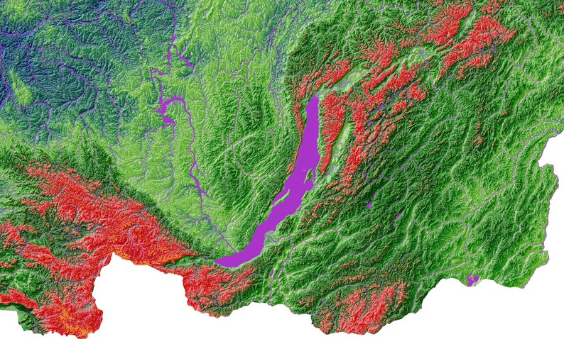 Elevation Map of Russia high Resolution Digital Print Map | Etsy