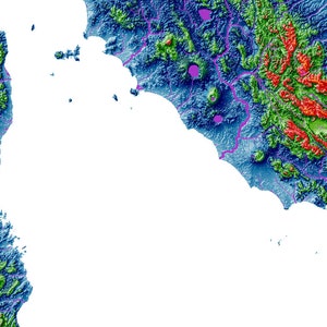 Elevation Map of Europe high Resolution Digital Print, Map Print, Wall ...