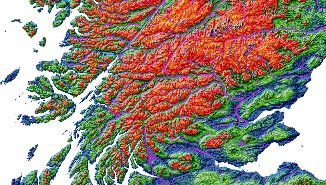 Elevation Map of the United Kingdom high Resolution Digital - Etsy