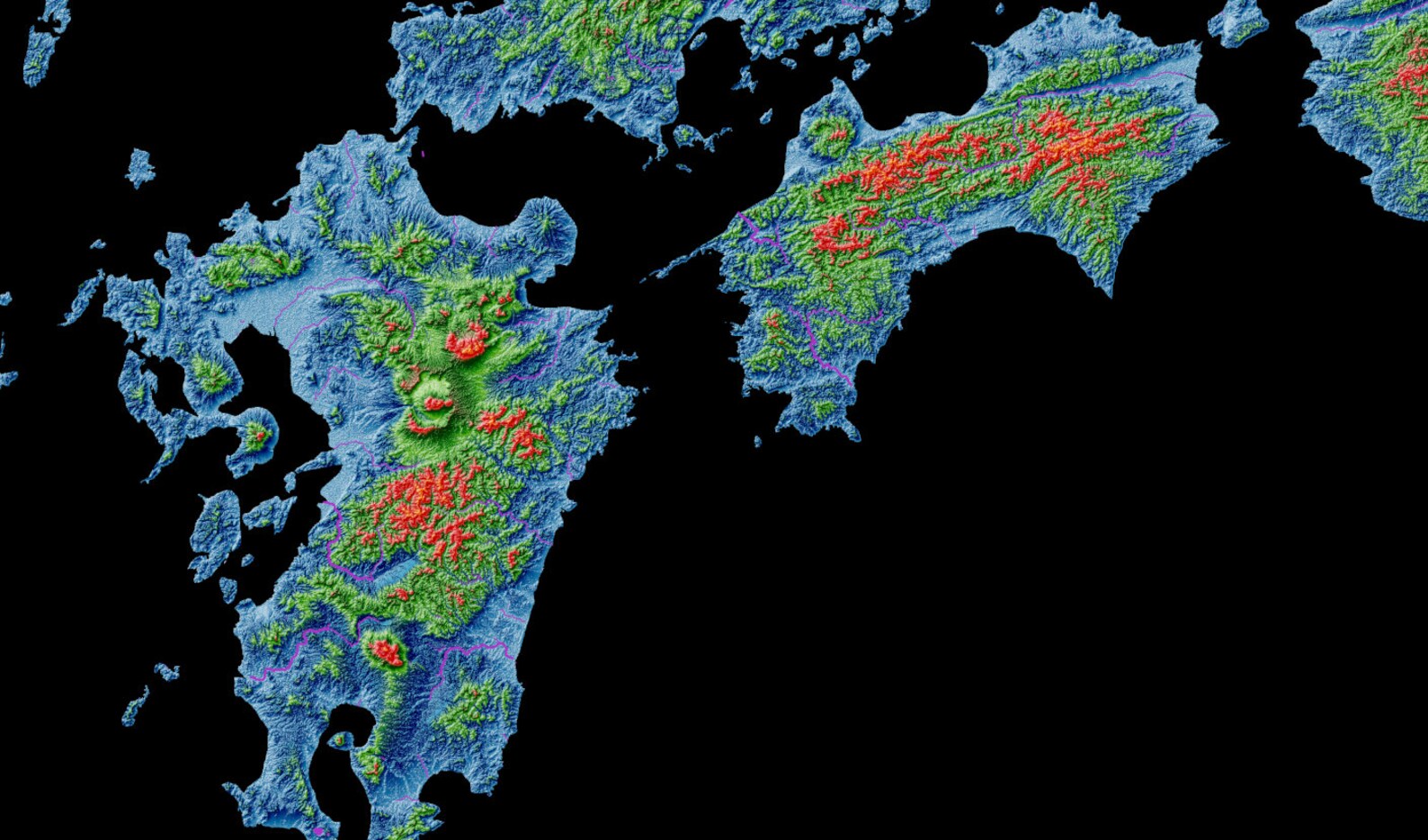 Elevation Map of Japan high Resolution Digital Print, Map Print, Wall ...
