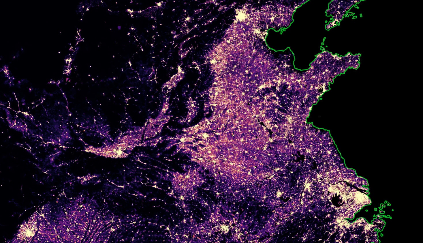 Population Density Heatmap of China high Resolution Digital - Etsy