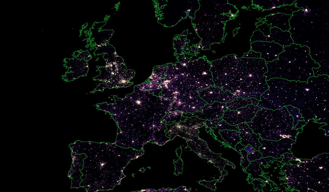 Population Density Heatmap of the World high Resolution Digital Print ...
