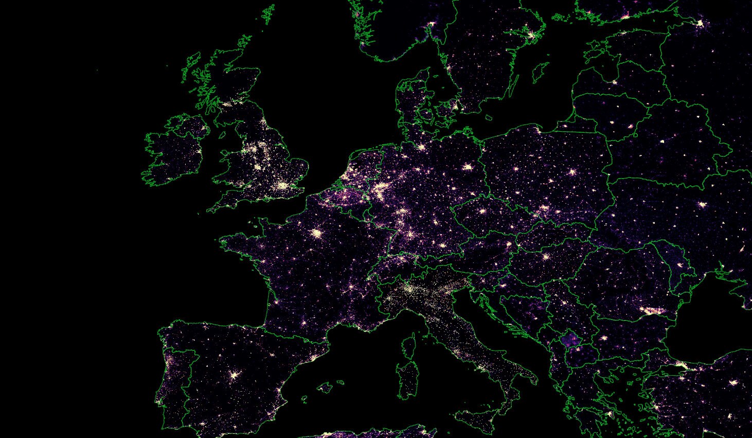 Population Density Heatmap of the World high Resolution Digital Print ...