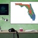 Elevation Map of Florida high Resolution Digital Print Map - Etsy
