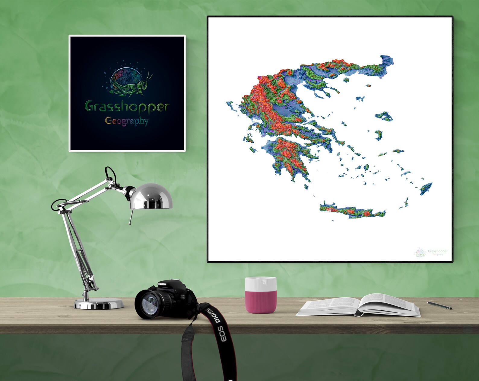 Elevation Map of Greece high Resolution Digital Print Map - Etsy