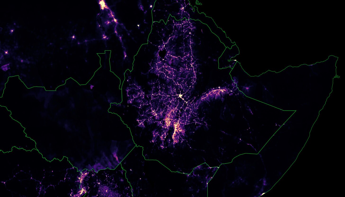 Population Density Heatmap of Africa high Resolution Digital - Etsy
