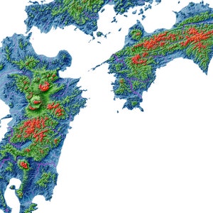 Elevation Map of Japan high Resolution Digital Print Map - Etsy