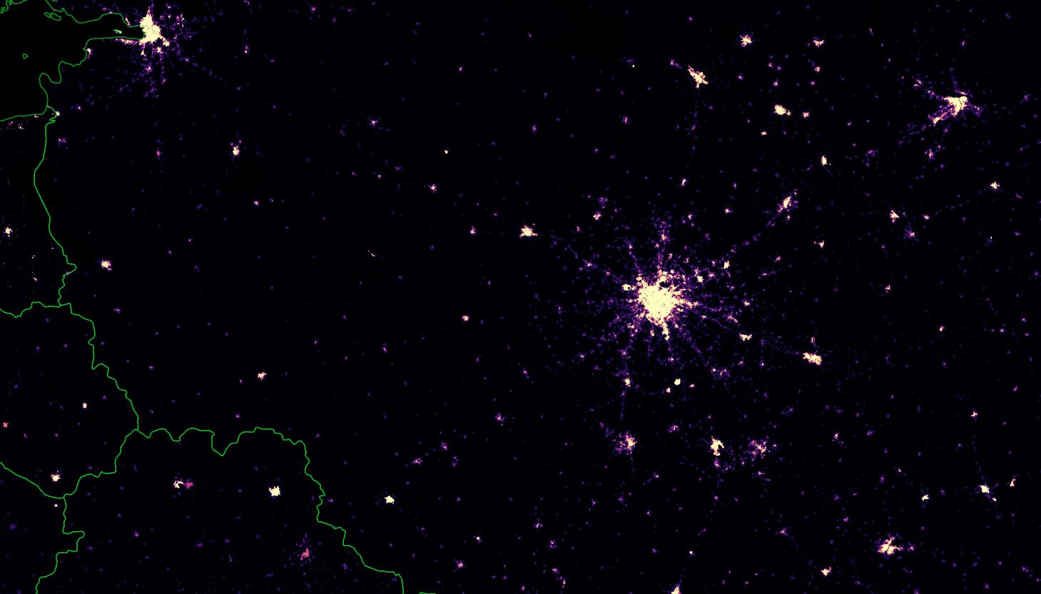 Population Density Heatmap of Europe high Resolution Digital | Etsy Canada