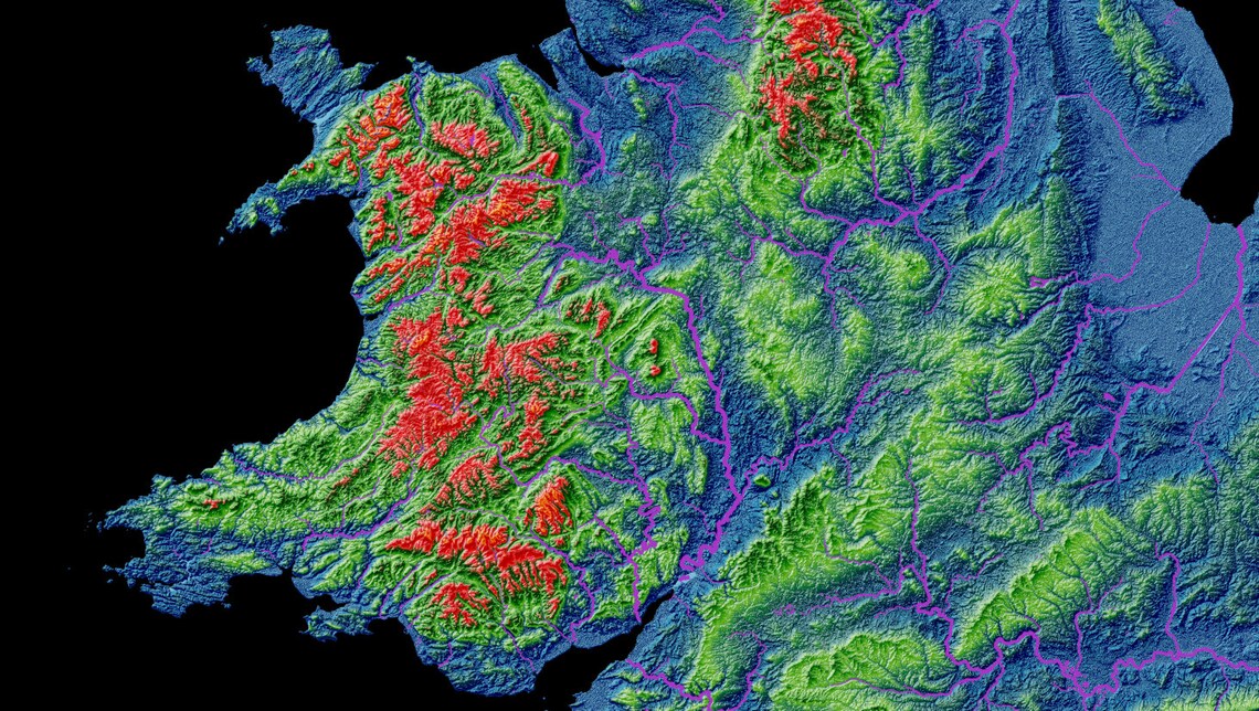 Elevation Map of the British Isles high Resolution Digital - Etsy
