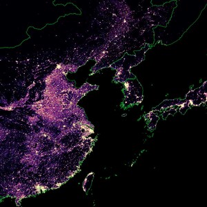 Population Density Heatmap of the World high Resolution Digital Print ...