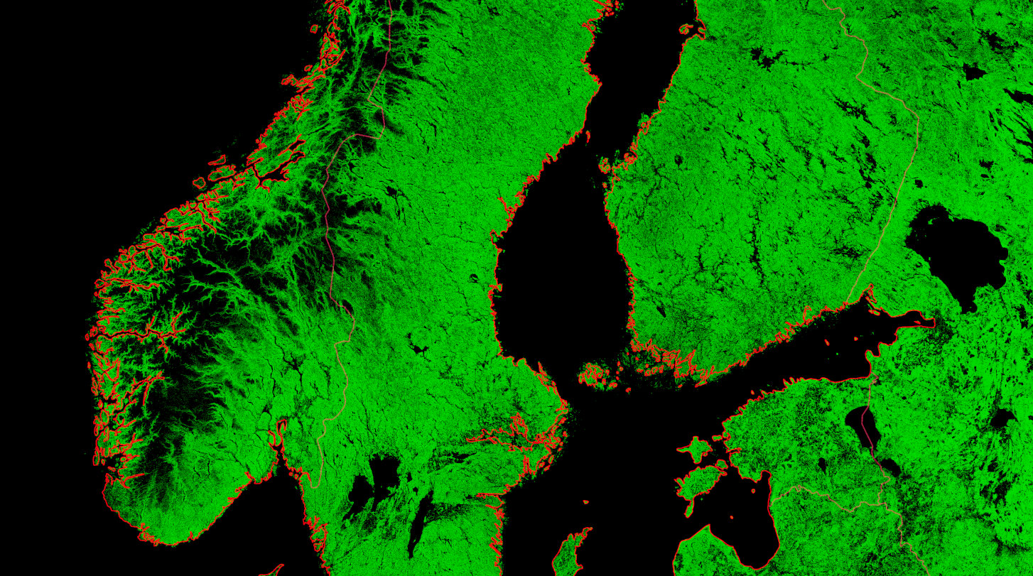 Forest Cover Map of Europe high Resolution Digital Print Map Print ...