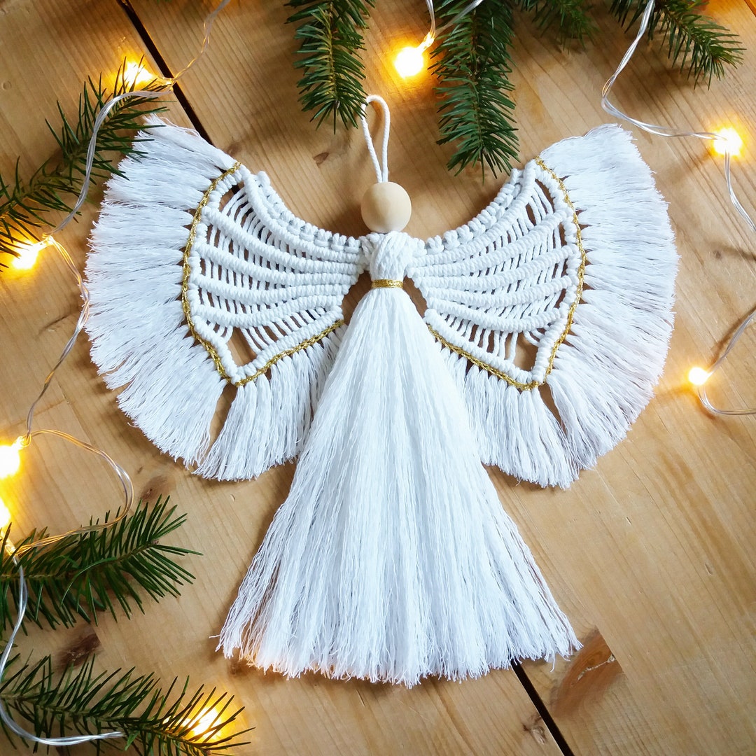 MACRAME TUTORIAL Macrame Angel Pattern Easy Wings Pdf Tutorial Hygge ...