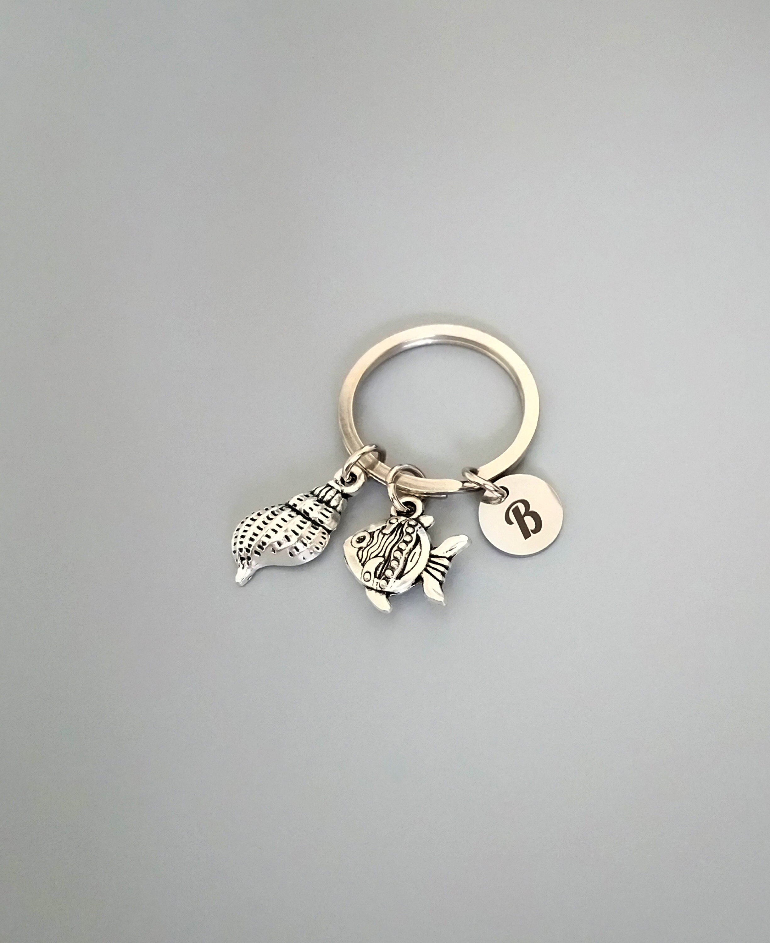 Sea Shell Key Ring, Nautical Jewelry, Fish Gift, Gifts for Her K5 - Etsy