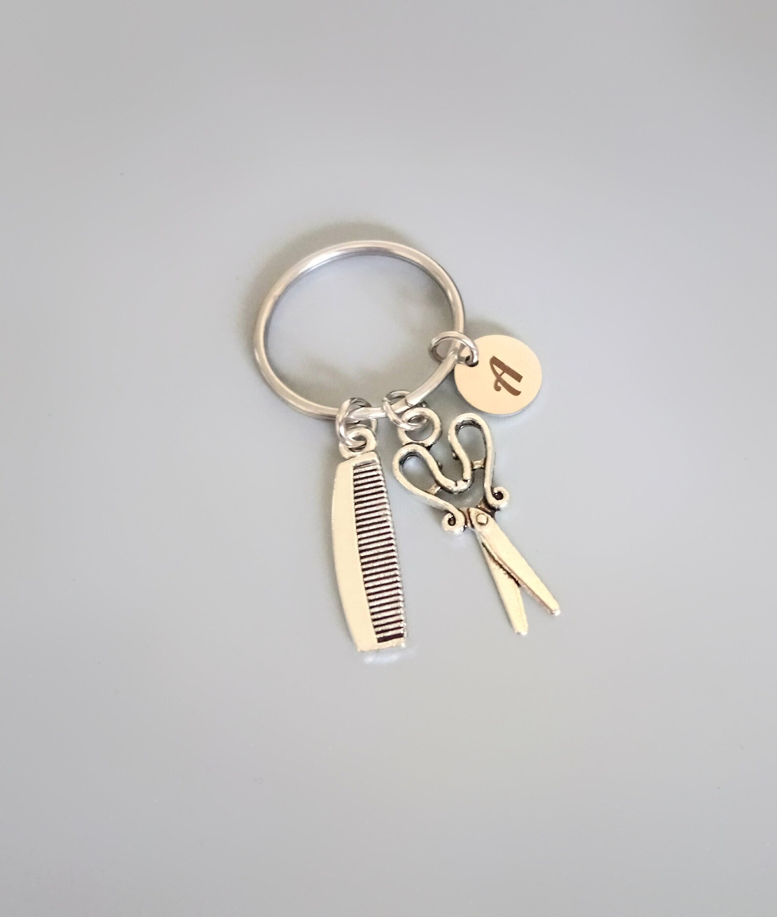 Hairdresser Keychain Personalized Scissors Comb Keyring Hair | Etsy