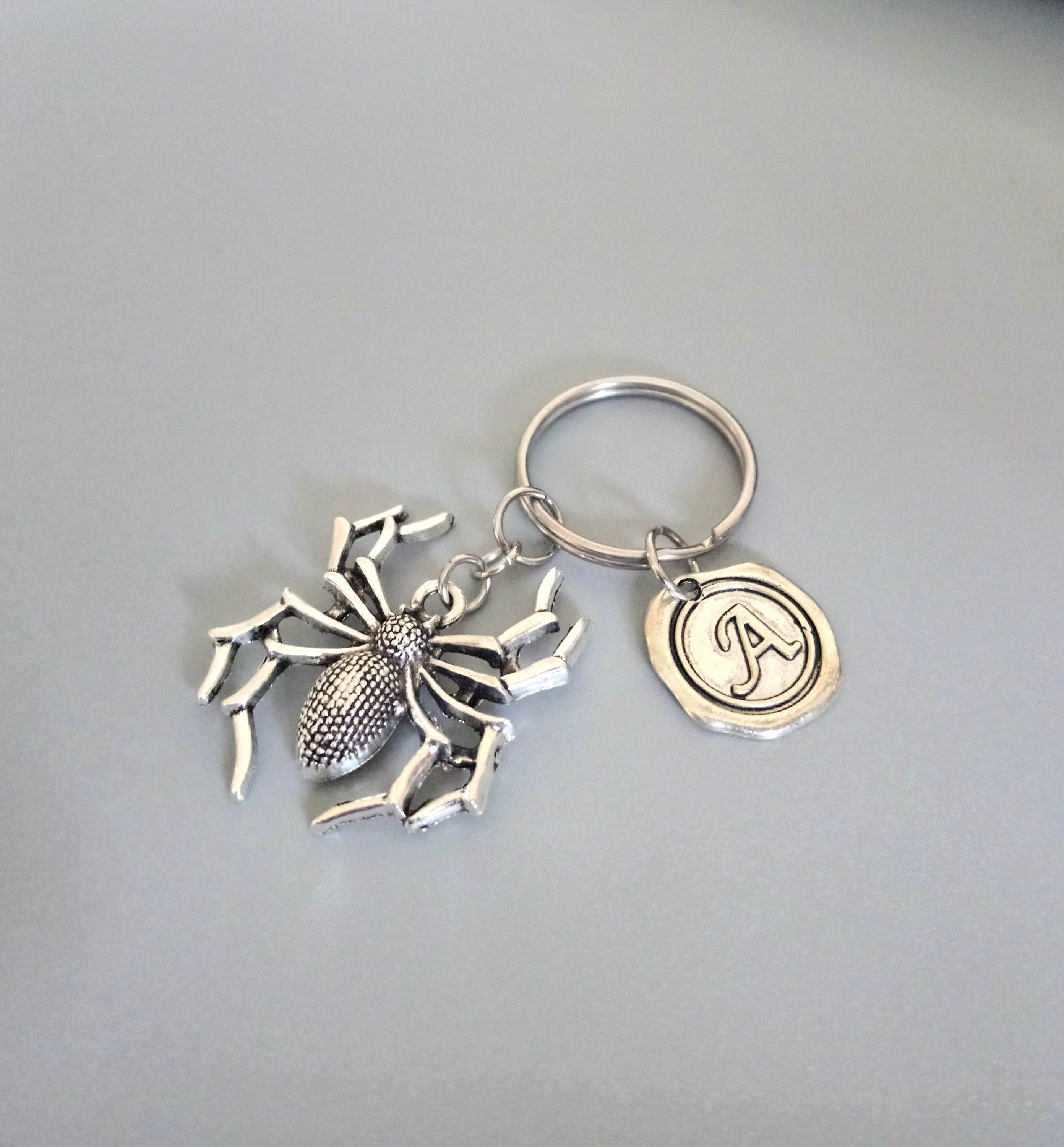 Spider Keyring, Tarantula Charm Personalized Keychain K69 - Etsy UK
