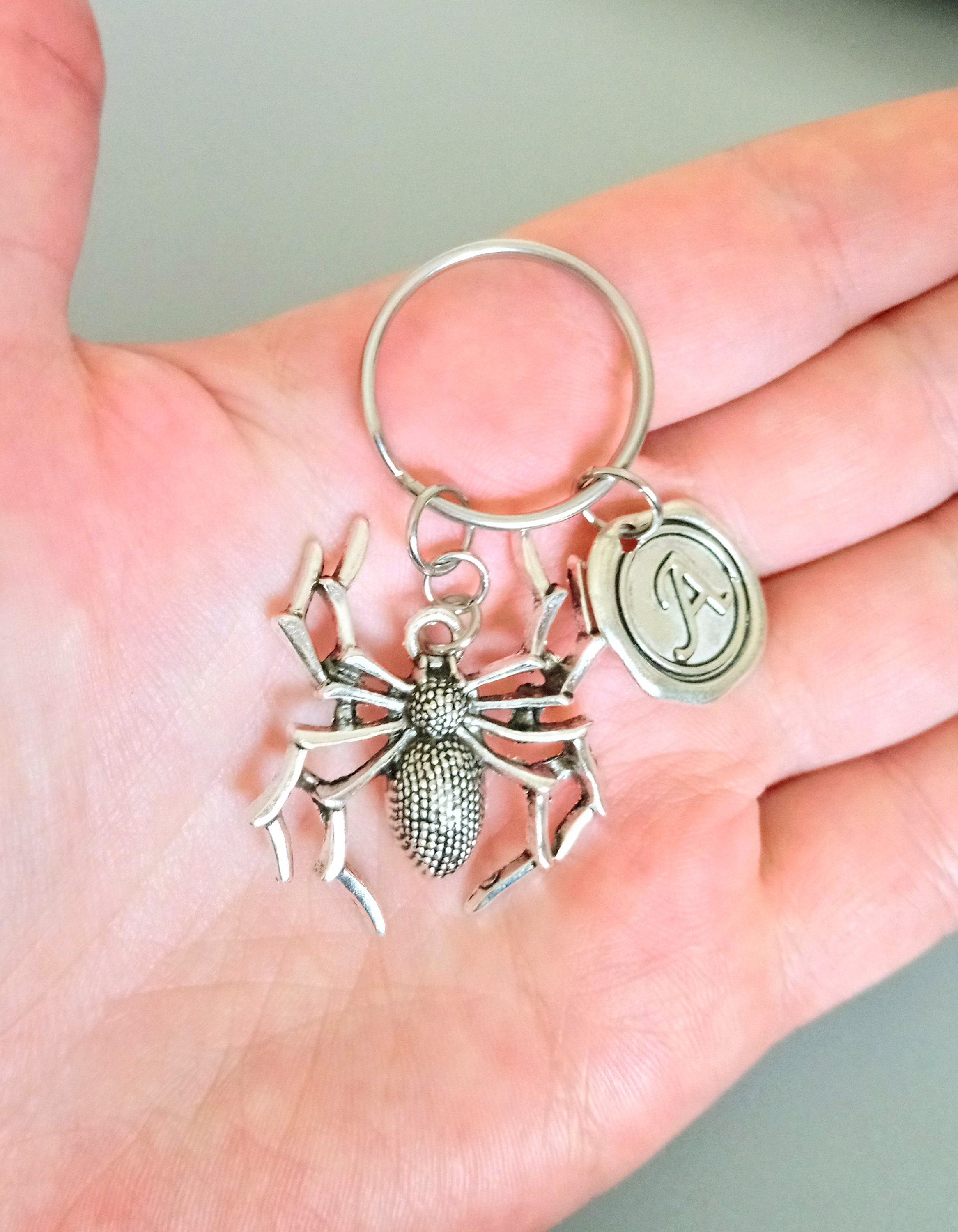 Spider Keyring, Tarantula Charm Personalized Keychain (K69) - Etsy UK