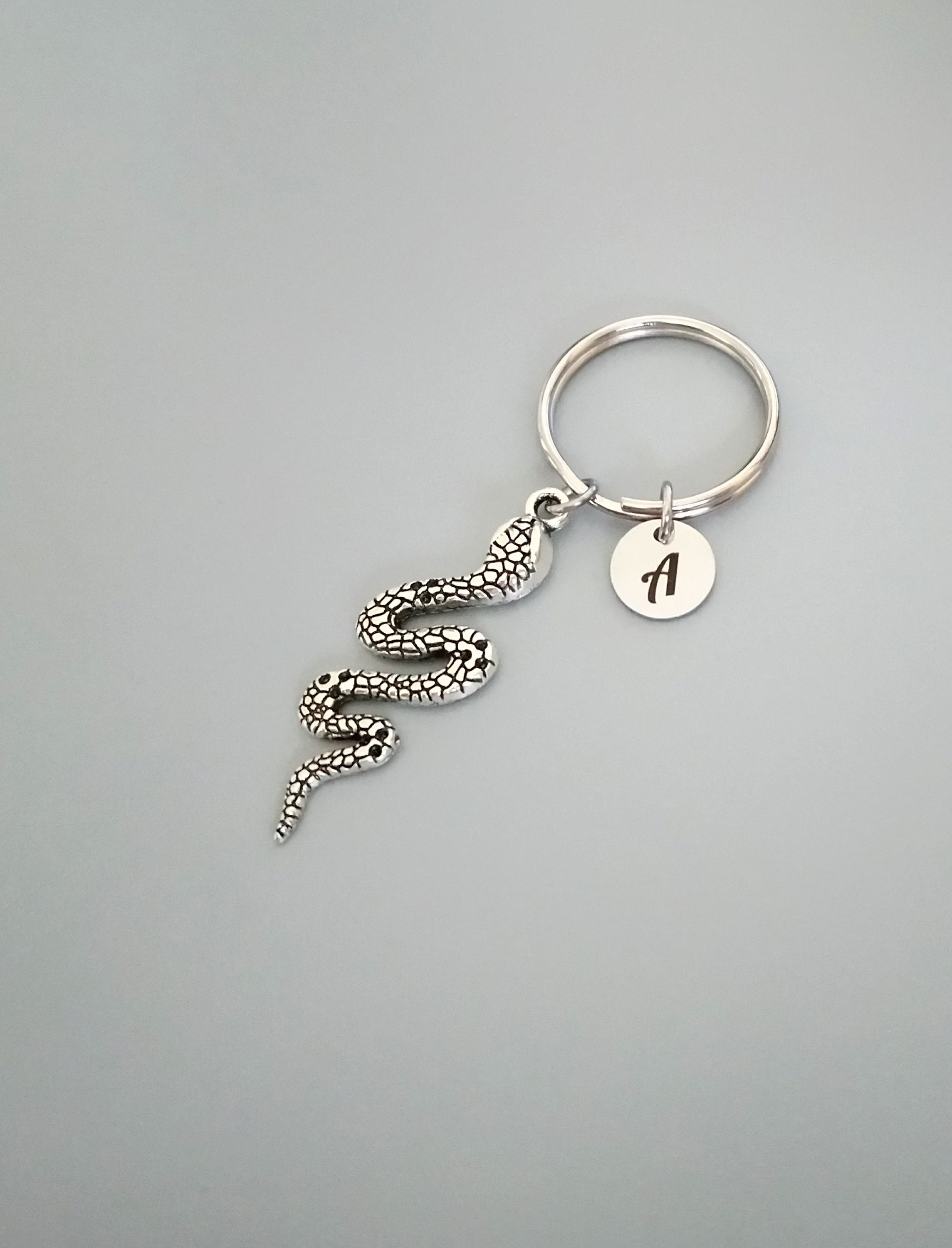 Personalized Snake Key Ring Snake Lover Gift for Him Snake - Etsy