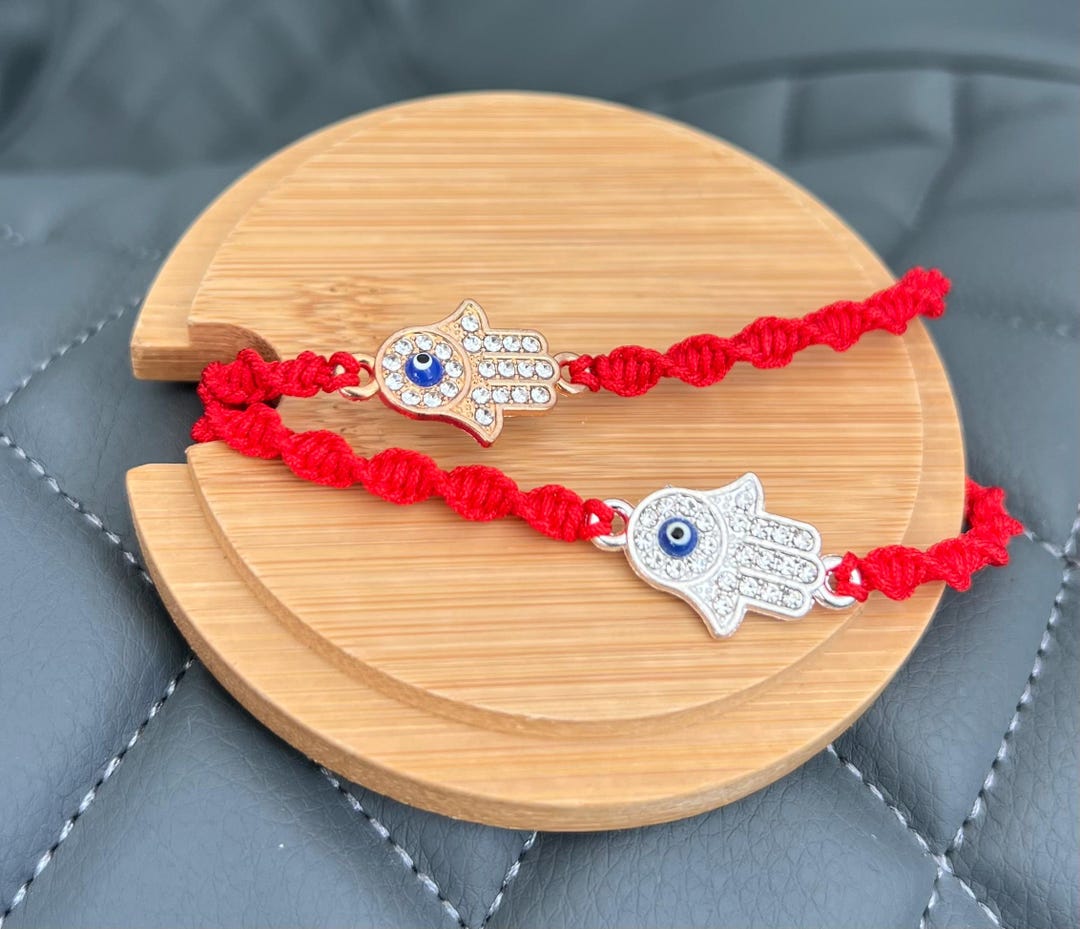 Handmade Red String Hamsa Bracelet | Evil Eye Protection Jewelry - Etsy