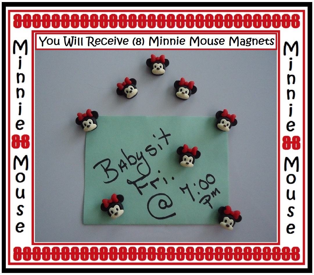 Minnie Mouse Fridge Magnets OR Minnie Mouse Thumb Tacks Minnie Mouse ...
