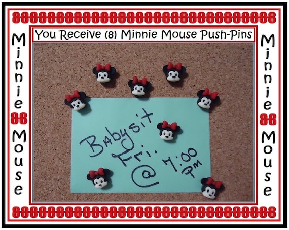 Minnie Mouse Fridge Magnets OR Minnie Mouse Thumb Tacks Minnie - Etsy