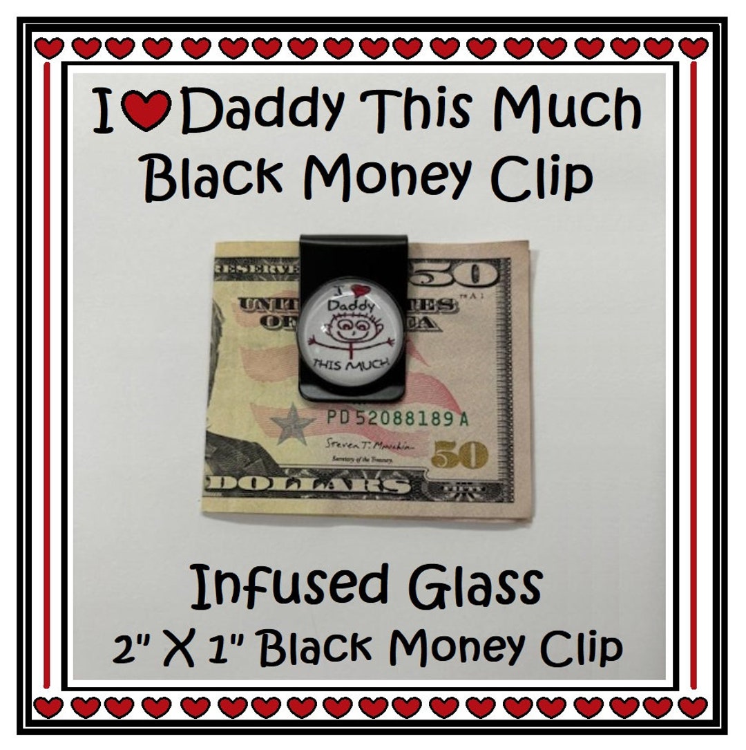 Daddy Money Clip Stainless Steel Dad Love You This Much Money Clip Dad ...