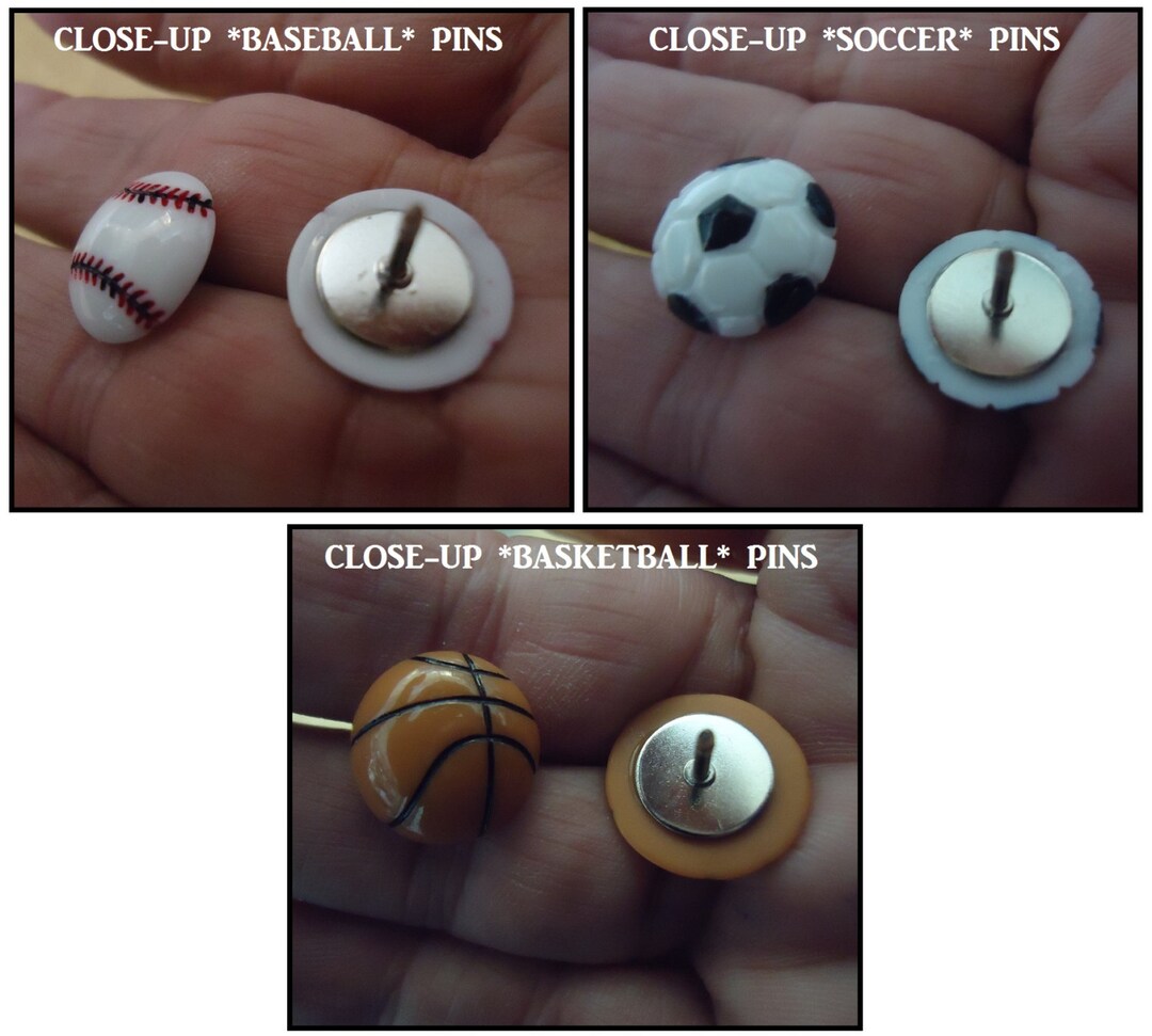 Sports Message Board Push Pins Baseball Thumb Tacks Pins Sweet Office ...