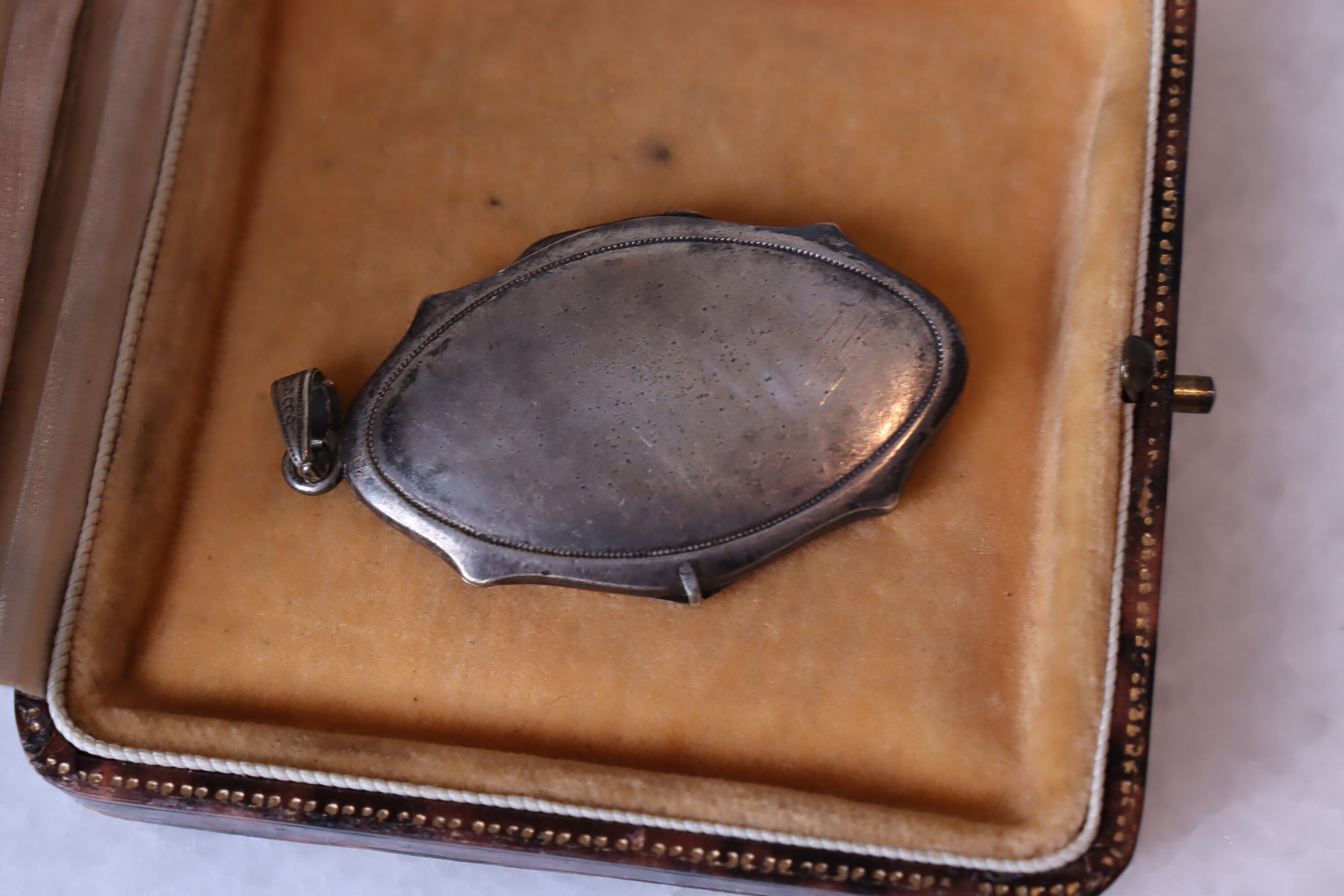 Antique German Alpacca Silver Photo Locket Pendant Vintage - Etsy