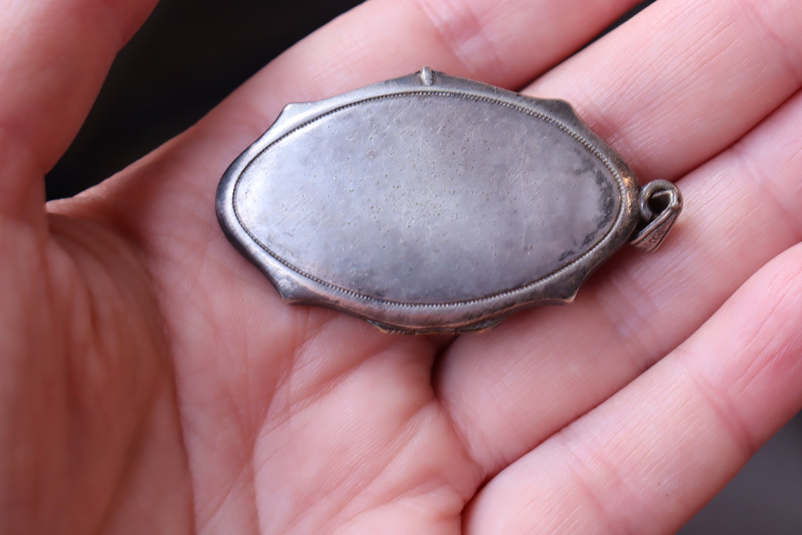 Antique German Alpacca Silver Photo Locket Pendant Vintage - Etsy