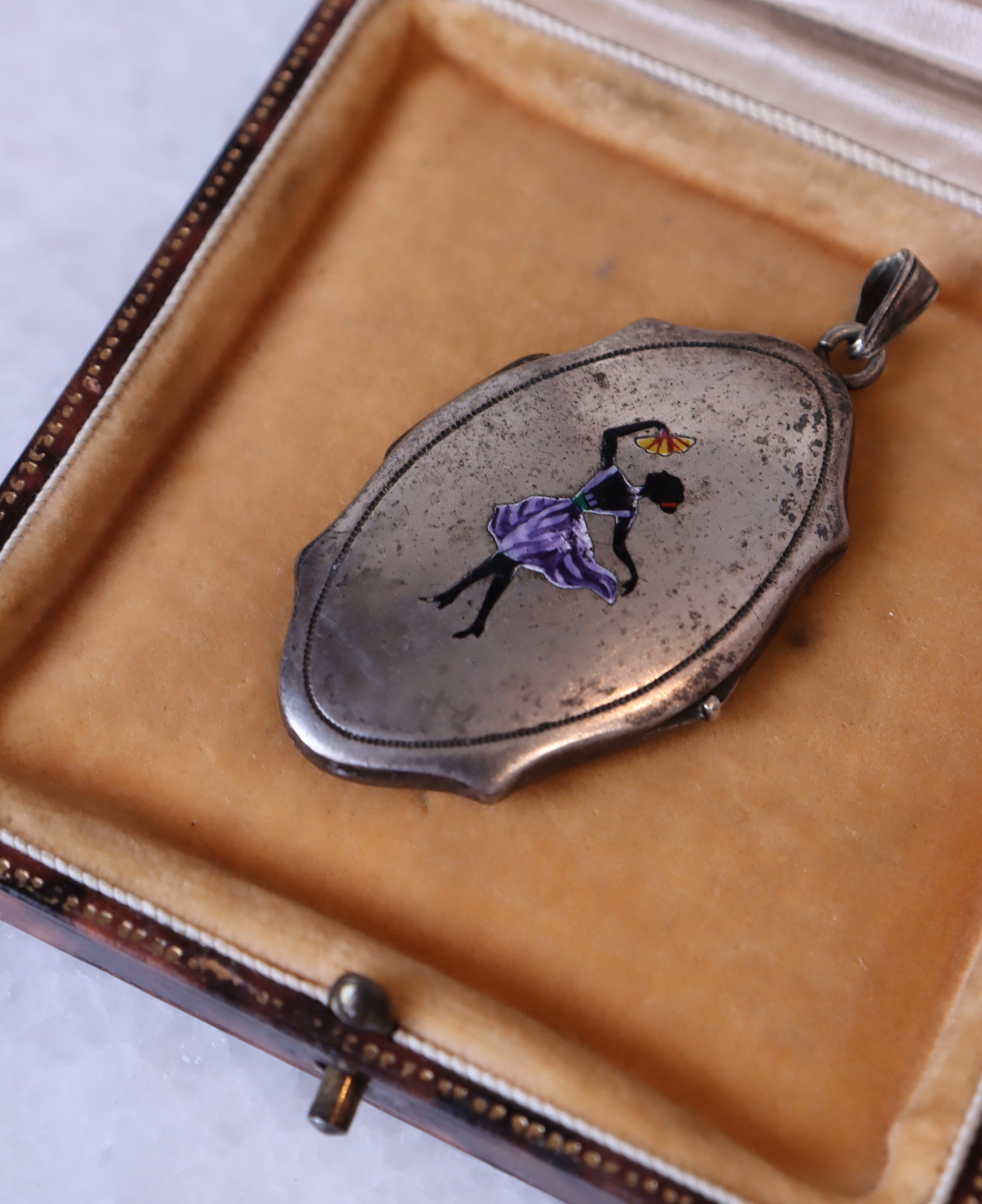 Antique German Alpacca Silver Photo Locket Pendant Vintage - Etsy