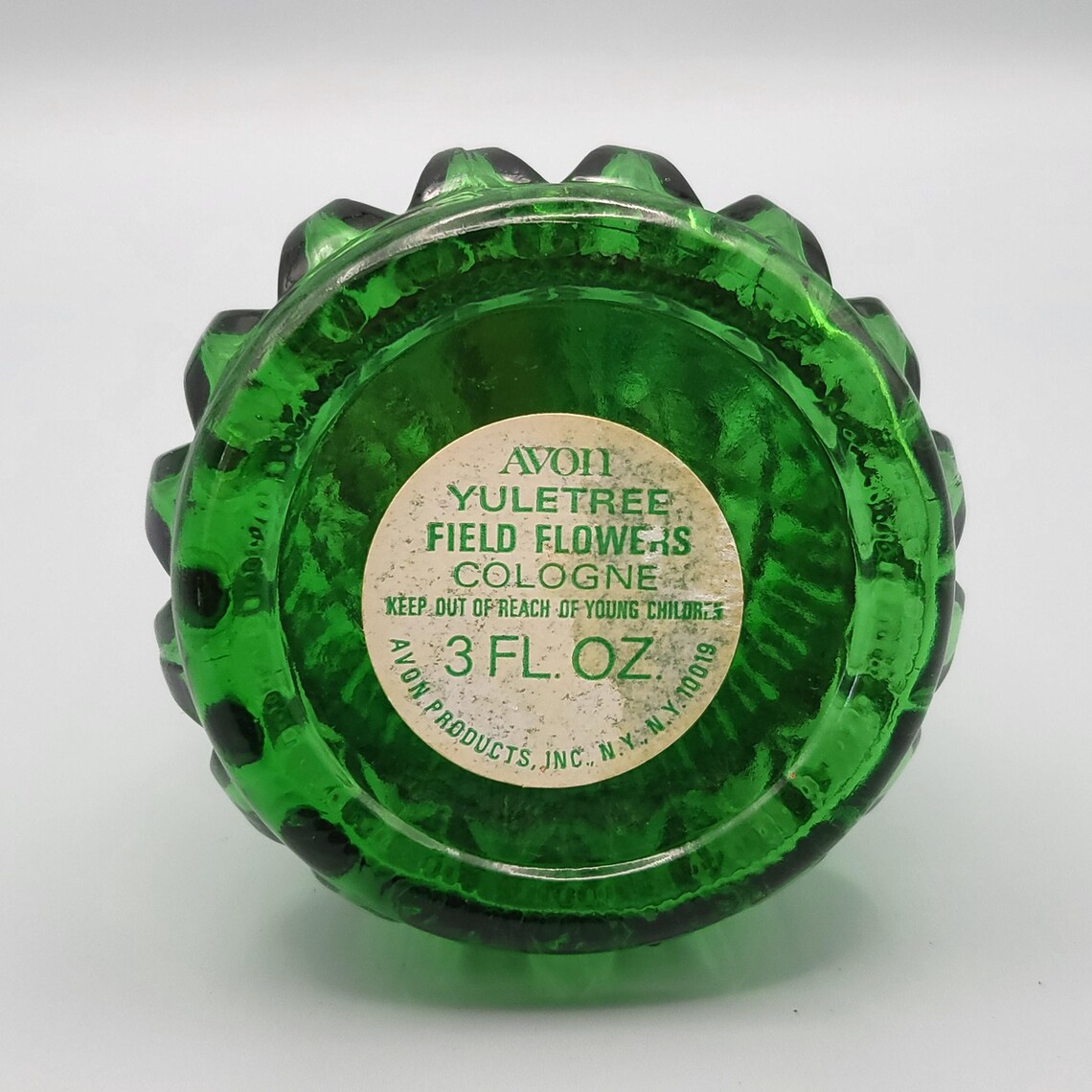 Vintage Avon Christmas Tree Cologne Bottle, Empty Green Glass Perfume ...