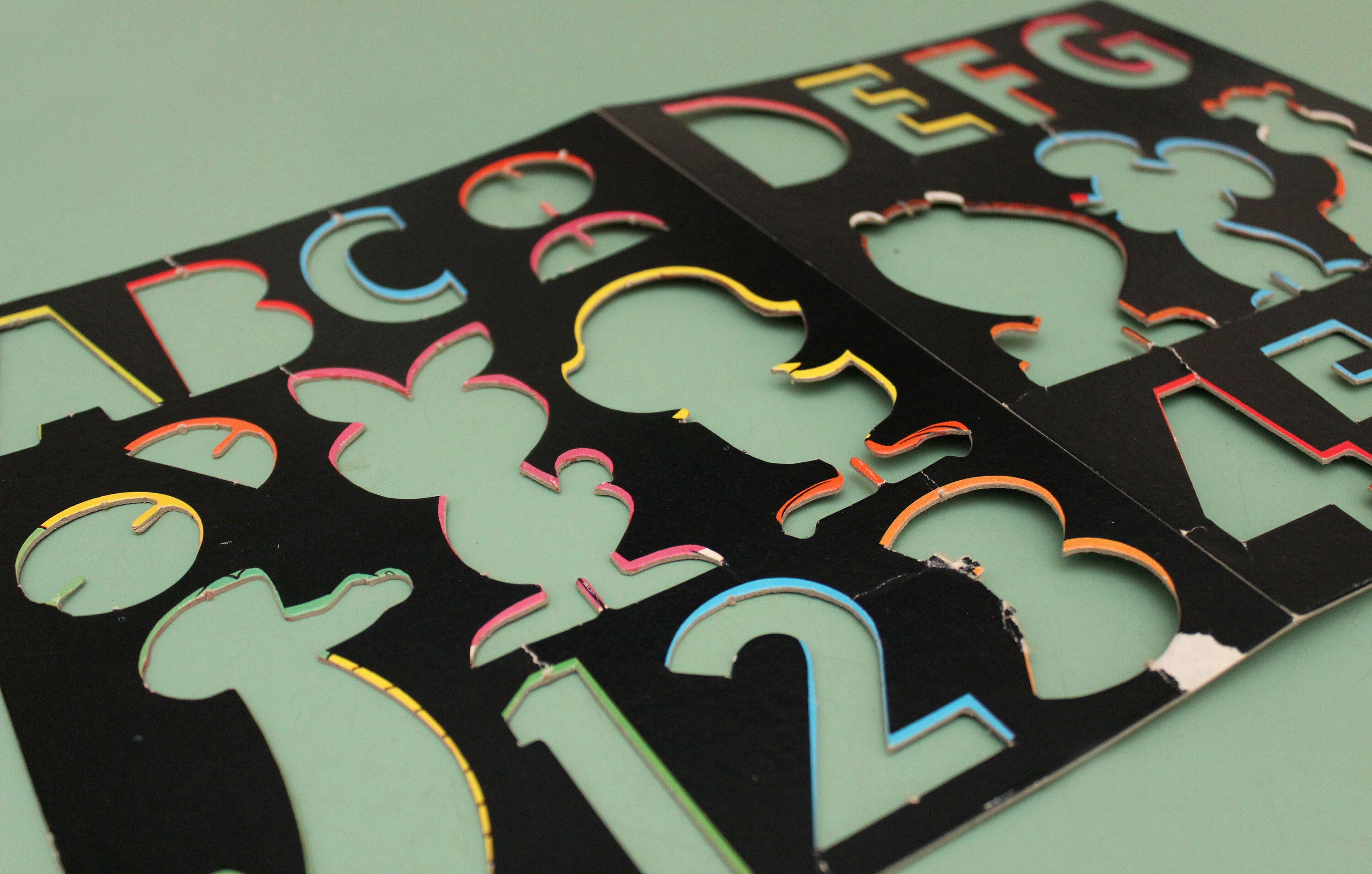 Vintage Stencil Toy Box, Saalfield Artcraft, Includes Stand-up Punchout ...