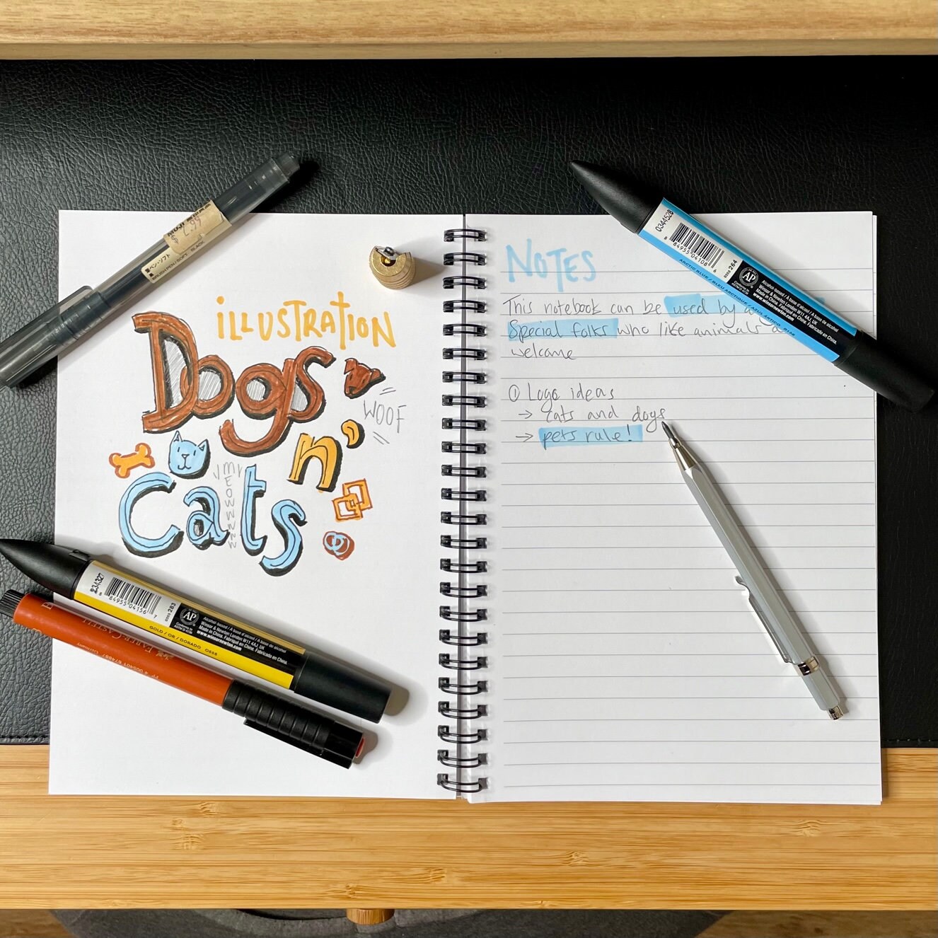 Cute Cat A5 Notebook 'moggy Memos' Gift for Cat Lovers Wire Bound ...