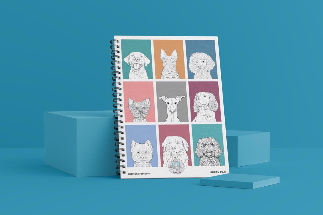 Cute Dog A5 Notebook 'puppy Pad' - Gift for Dog Lovers - Wire Bound ...