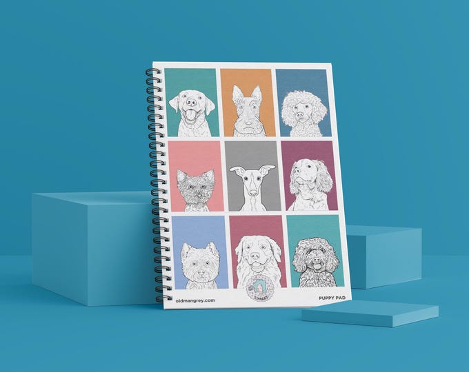 Cute Dog A5 Notebook 'puppy Pad' - Gift for Dog Lovers - Wire Bound ...