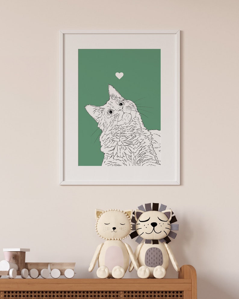 Kitty Cat A4 Print - Cat Gift - Gift for Cat Lovers - Kitten - Cat ...