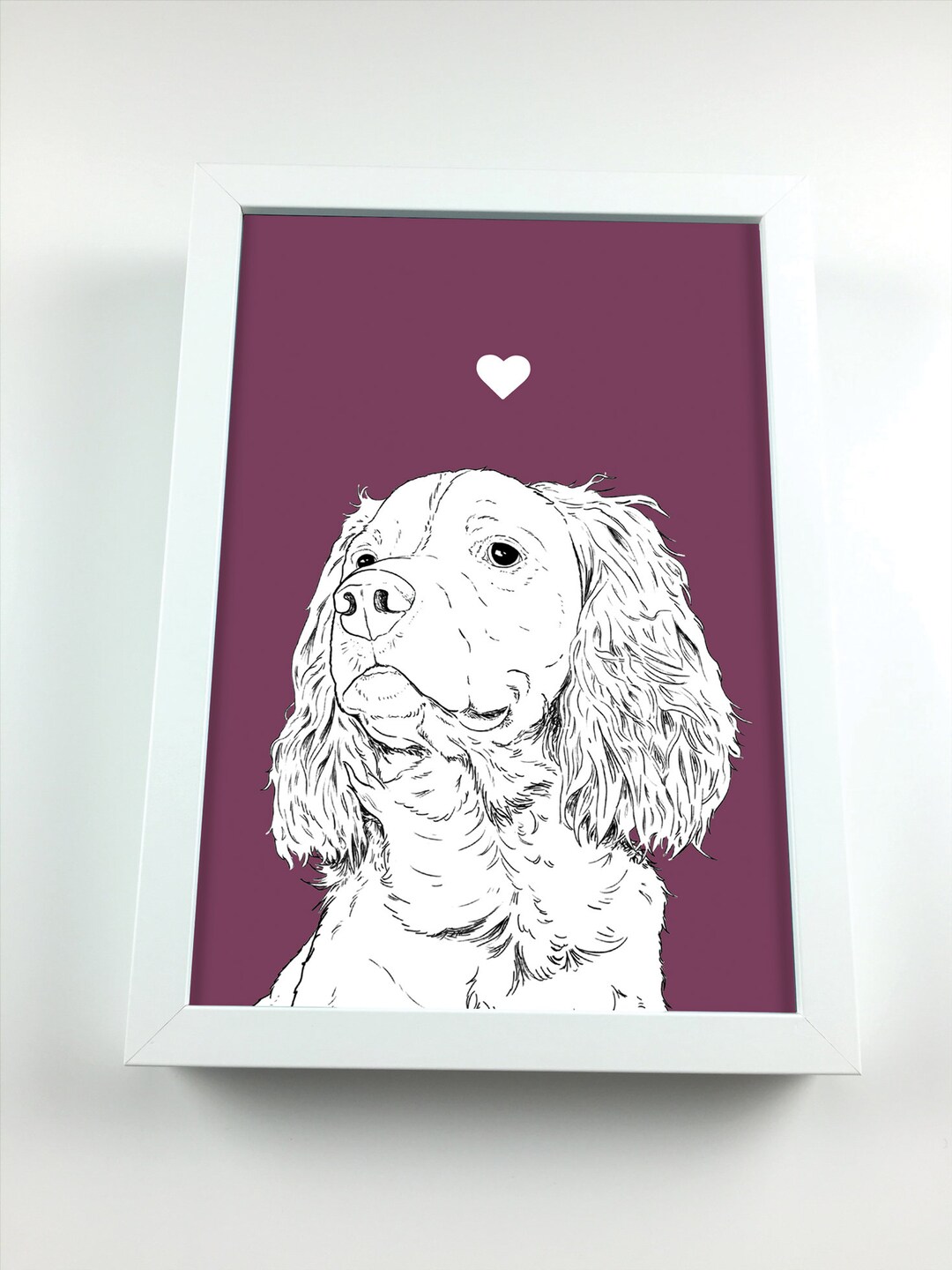 Springer Spaniel Dog A4 Print Cute Dog Art Gift for Dog Lovers Dog ...